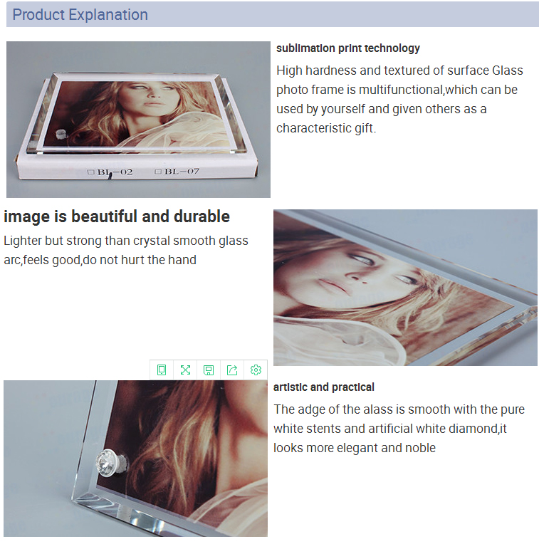 Sublimation Glass Photo Frame 6"Bevel Crystal Frame - Buy Sublimation ...